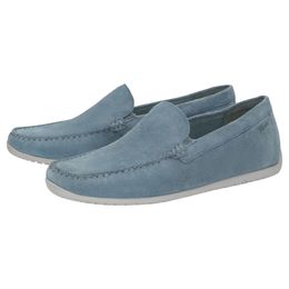 Sioux Herren Slipper "Rodimiro-700", Gr. 41,5, blau, Obermaterial: 100% Kalbsveloursleder CAVL. 100% Gummi rubber., Schuhe