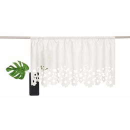 Scheibengardine OTTO HOME, B:90cm H:30cm, wei&szlig;, Taft, Polyester, Wohnzimmer, Gardinen, "VENEDIG", Fertiggardine, halbtransparent