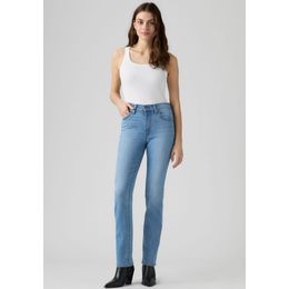 Levi's LEVI'S Damen Slim-fit-Jeans "722 HIGH RISE SLIM"true blau mid, Gr. 28, unifarben, Denim/Jeans, Obermaterial: 51% Baumwolle, 37% Lyocell, 7%