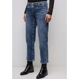 Street One Damen Comfort-fit-Jeans, blau, Gr. 33, unifarben, Jeans, 77% Baumwolle, 20% Polyester, 3% Elasthan, Jeans, 5-Pocket-Style