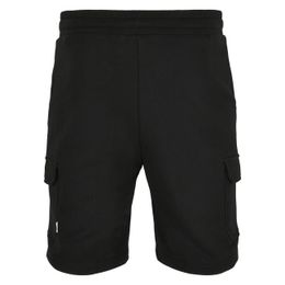 Urban Classics Herren Sweatshorts "Urban Classics Herren Organic Cargo Sweatshorts", schwarz, Gr. L, unifarben, 100% Baumwolle, Hosen