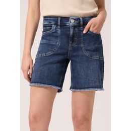 Damen Comfort-fit-Jeans, blau, Gr. 32, STREET ONE STUDIO, unifarben, Jeans, 79% Baumwolle, 15% Polyester, 4% Elastomultiester, 2% Elasthan, Jeans,