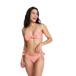 Roxy Damen Bikini-Hose "Wavy Baby Tie-Side Tanga", rosa, Gr. XL, Obermaterial: 77% Polyester, 13% Nylon, 10% Elasthan., Badehosen