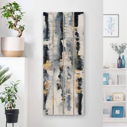 Bilderwelten Holzbild originell gold Abstrakt Aquarell - Abstraktes Aquarell mit Gold - Deko Wohnzimmer Schlafzimmer