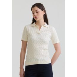 FELIX HARDY Damen Poloshirt "Polo Shirt Kurzarm", beige, Gr. M, 100% Baumwolle, Shirts