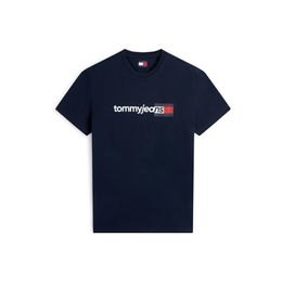 Tommy Jeans Shirt 'Essential' male size M Dark blue / Red / White