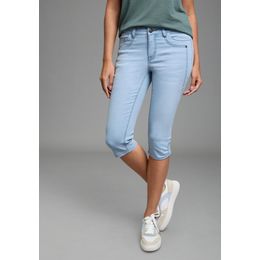 Arizona Damen Caprijeans, blau, Gr. 52, unifarben, Denim/Jeans, Obermaterial: 76% Baumwolle, 16% Polyester, 7% Viskose, 1% Elasthan, Jeans, Skinny