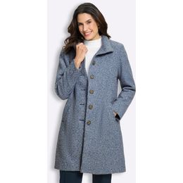 Inspirationen Damen Kurzmantel, blau, Gr. 38, 100% Polyester, M&auml;ntel