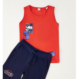 IDO Jungen Sweatshirt "BABY BOY SUMMER SET"rot, Gr. 74, 100% Baumwolle, Sweatshirts