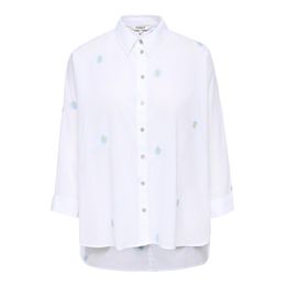 Only Damen Hemdbluse "ONLNEW LINA GRACE LS EMB SHIRT NOOS WVN", wei&szlig;, Gr. S, bedruckt, Web, Obermaterial: 100% Baumwolle, Blusen