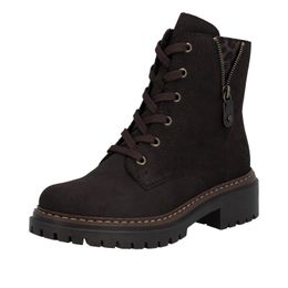 Rieker Damen Schn&uuml;rstiefelette, Gr. 42, braun, Lederimitat, Schuhe, Schn&uuml;rboots, Blockabsatz, mit praktischem Innenrei&szlig;verschluss