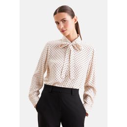 Seidensticker Damen Klassische Bluse, wei&szlig;, Gr. 38, gemustert, gepunktet, 100% Viskose, Blusen, 1/1 Kragen Druck