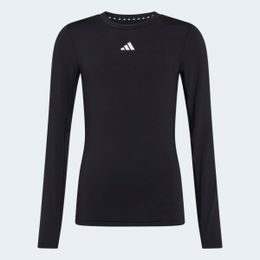 Jungen Funktionsshirt "TECHFIT LONGSLEEVE", schwarz, Gr. 140, adidas Sportswear, Obermaterial: 88% Polyester, 12% Elasthan, Shirts, f&uuml;r Kinder, mit