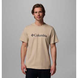 Columbia Herren T-Shirt "CSC Basic Logo Tee", beige, Gr. XXL, Jersey, Obermaterial: 100% Baumwolle, Shirts, Kurzarm, mit Rundhalsausschnitt, aus