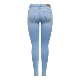Only Damen Skinny-fit-Jeans "ONLPOWER MW PUSH UP DES DNM"light blau denim, Gr. L, Destroyed-Effekte, unifarben, Denim/Jeans, Obermaterial: 92%