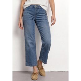 Street One Damen Loose-fit-Jeansmedium blau wash, Gr. 30, unifarben, Jeans, 98% Baumwolle, 2% Elasthan, Jeans, Middle Waist