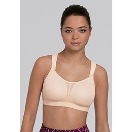 Anita active Damen Sport-BH, Gr. 80, beige, Microtouch, Obermaterial: 45% Polyester, 35% Polyamid, 10% Elasthan, 10% Polyurethan, BHs