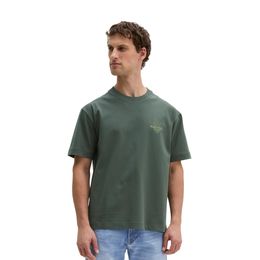 Marc O'Polo MARC O'POLO Herren T-Shirt "mit maritimer R&uuml;ckenprint", gr&uuml;n, Basic, Gr. S, unifarben, Obermaterial: 100% Baumwolle, Shirts