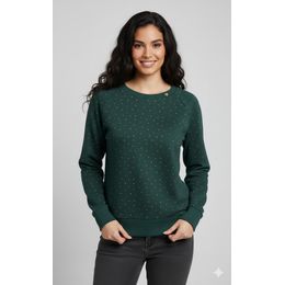 Ragwear Damen Sweatshirt "JOHANKA MULTIDOTS O", gr&uuml;n, Gr. M, bedruckt, gepunktet, Sweatware, Obermaterial: 70% Baumwolle, 30% Polyester, Sweatshirts,