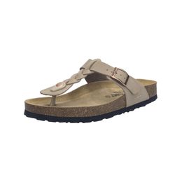 Josef Seibel Damen Zehentrenner "Josef Seibel Pantoletten Leder", Gr. 40, beige, Leder, Schuhe