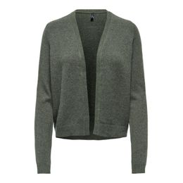 Only CARMAKOMA Damen Strickjacke "CARPRINCESS LS SHORT CARDI NOOS", gr&uuml;n, Gr. XL, meliert, Strick, Obermaterial: 50% Viskose, 27% Nylon, 23%