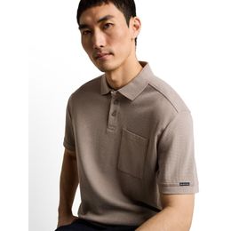 Tom Tailor Herren Poloshirtdriftwood taupe, Gr. XXXL, unifarben, Piqu&eacute;, Obermaterial: 60% Baumwolle, 40% Polyester, Shirts, Sommer-Poloshirt mit