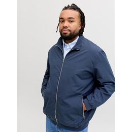 Jack & Jones PlusSize Herren Blouson "JJERUSH HARRINGTON BOMBER NOOS PLS"navy blazer, Gr. 4XL, JACK & JONES PLUSSIZE, unifarben, Web, Obermaterial: 100% Polyester, Jacken,