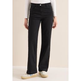 Cecil Damen Slim-fit-Jeans, schwarz, Gr. 34, unifarben, Jeans, 89% Baumwolle, 9% Polyester, 2% Elasthan, Jeans, High Waist