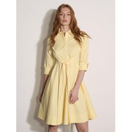 Apricot Damen Minikleid "Minikleid aus Baumwolle", gelb, Gr. 42, gestreift, gewebt, Obermaterial: 95% Baumwolle CO. 5% Elasthan EL., Kleider, mit