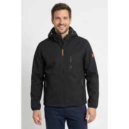 Camel Active Herren Softshelljacke, schwarz, Gr. 48, unifarben, Softshell, Obermaterial: 100% Polyester, Jacken, mit Kapuze