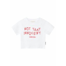 Damen T-Shirt "Another Cotton Lab Not Innocent Crop Top", wei&szlig;, Gr. M, ANOTHER COTTON LAB, bedruckt, 100% Baumwolle, Shirts