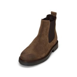 Marc O'Polo MARC O'POLO Herren Chelseaboots "aus ge&ouml;ltem Veloursleder", Gr. 41, braun, Obermaterial: 100% Leder, unifarben, Schuhe