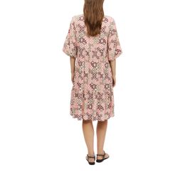 s.Oliver Damen Blusenkleid, rosa, Gr. 40, bedruckt, Web, Obermaterial: 95% Viskose, 4% Polyamid, 1% Elasthan, Kleider, Langes Sommerkleid mit Viskose