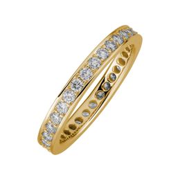 LYOMI Damen Fingerring "585/- Gelbgold Memoire synth. Diam.0,90ct.", 058 (18,5), 0,9 VS = sehr kleine Einschl&uuml;sse, Gold, gold, Gold, Fingerringe