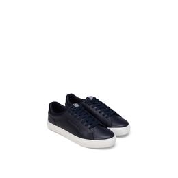 Marc O'Polo MARC O'POLO Herren Sneaker "Bodil", Gr. 45, blau, Leder, unifarben, Basic, Schuhe, Schn&uuml;rschuh, Halbschuh, Freizeitschuh mit Memory Foam