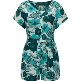 Ragwear Jumpsuit 'Salwin' Damen Gr&ouml;&szlig;e XS t&uuml;rkis / pastellblau / tanne / dunkelgr&uuml;n