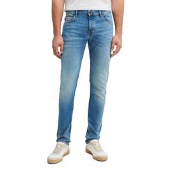Marc O'Polo MARC O'POLO Herren 5-Pocket-Jeans "in l&auml;ssiger Cross-Hatch-Denim Struktur", blau, Gr. 34, unifarben, Obermaterial: 98% Baumwolle, 2% Elasthan, Jeans