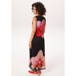 Aniston CASUAL Damen Sommerkleid, schwarz, Gr. 36, bedruckt, gebl&uuml;mt, Netz, Obermaterial: 95% Polyester, 5% Elasthan. Futter: 100% Polyester,