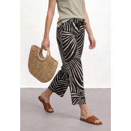 Street One Damen 7/8-Hose "Style Emee", schwarz-wei&szlig;, Gr. 44, gemustert, Web, Obermaterial: 100% Viskose, Hosen, 7/8 Sommerhose mit grafischem Print