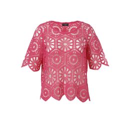 Via Appia Due Damen Ajourpullover "Pullover", pink, Gr. 44, uni, Obermaterial: 100% Baumwolle CO., Pullover, Gro&szlig;e Gr&ouml;&szlig;en