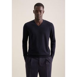 Seidensticker Herren Pullunder "Schwarze Rose", schwarz, Gr. S, unifarben, 100% Wolle, Pullover, 1/1 V-Neck Uni