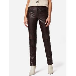RICANO Damen Bikerhose "Lederhose Donna"braun, Gr. L, Obermaterial: 100% Ziegennappaleder GONA., Hosen, Handgefertigt aus echtem Leder