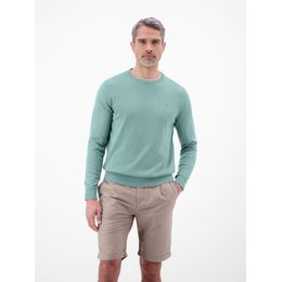 Lerros Herren Strickpullover "Herren Strickpullover aus Baumwolle mit Crewneck Ausschnitt", gr&uuml;n, Gr. M, 100% Baumwolle, Pullover, Weicher