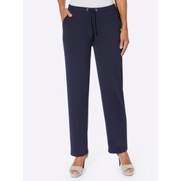 Lady Damen Jerseyhose, blau, Gr. 23, unifarben, 95% Polyester, 5% Elasthan, Hosen
