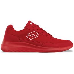 Lotto Damen Sneaker, Gr. 45, rot, Kunstfaser, Synthetik, unifarben, Schuhe, - besonders leicht & bequem