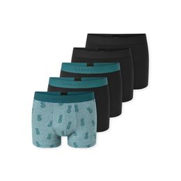 Schiesser Herren Boxershorts "95/5 Multipacks", Gr. 9, schwarz, Single Jersey, Obermaterial: 95% Baumwolle, 5% Elasthan, Unterhosen, ohne Eingriff,