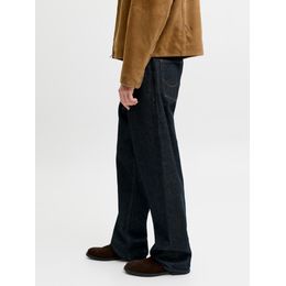 Jack & Jones JACK & JONES Herren Relax-fit-Jeans "JJIALEX mit cleanem Look und Taschenvielfalt"blau schwarz denim, Gr. 30, Abriebeffekte, Denim/Jeans,