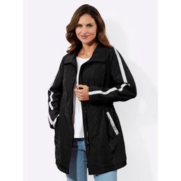 Inspirationen Damen Parka, schwarz-wei&szlig;, Gr. 40, unifarben, 100% Polyester, Jacken