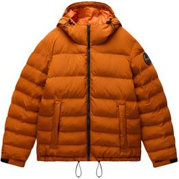 Napapijri Herren Funktionsjacke "A-TEREZ", orange, Gr. M, unifarben, Web, Obermaterial: 100% Polyamid, Jacken, mit Kapuze mit Kordelzug und