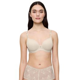 Triumph Damen B&uuml;gel-BH "Wild Azalea Florale WP", Gr. 85, beige, Microtouch, Obermaterial: 56% Polyester, 28% Polyamid, 16% Elasthan, BHs, mit